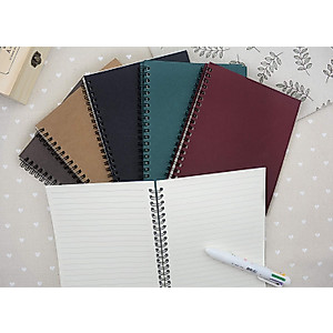 Spiral Notebook, 6 Pcs A5 Craft Softcover 8mm Ruled 6 Color 60 Sheets -120 Pages Journals for Study and Notes(6 color)