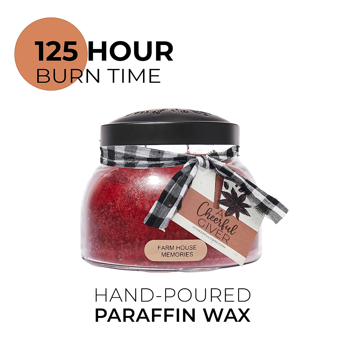 A Cheerful Giver - Farm House Memories Mama Scented Glass Jar Candle (22oz) with Lid & True to Life Fragrance Made in USA