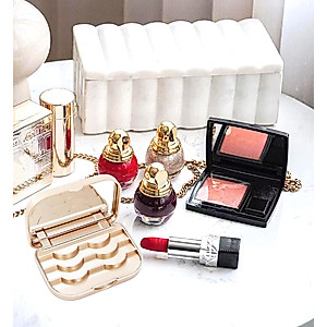 JYHi False Eyelash Storage Case with Mirror Lash Organizer Holder Box Empty Makeup Cosmetic Travel Case and Eyelash Tweezers Lash Container (Gold)