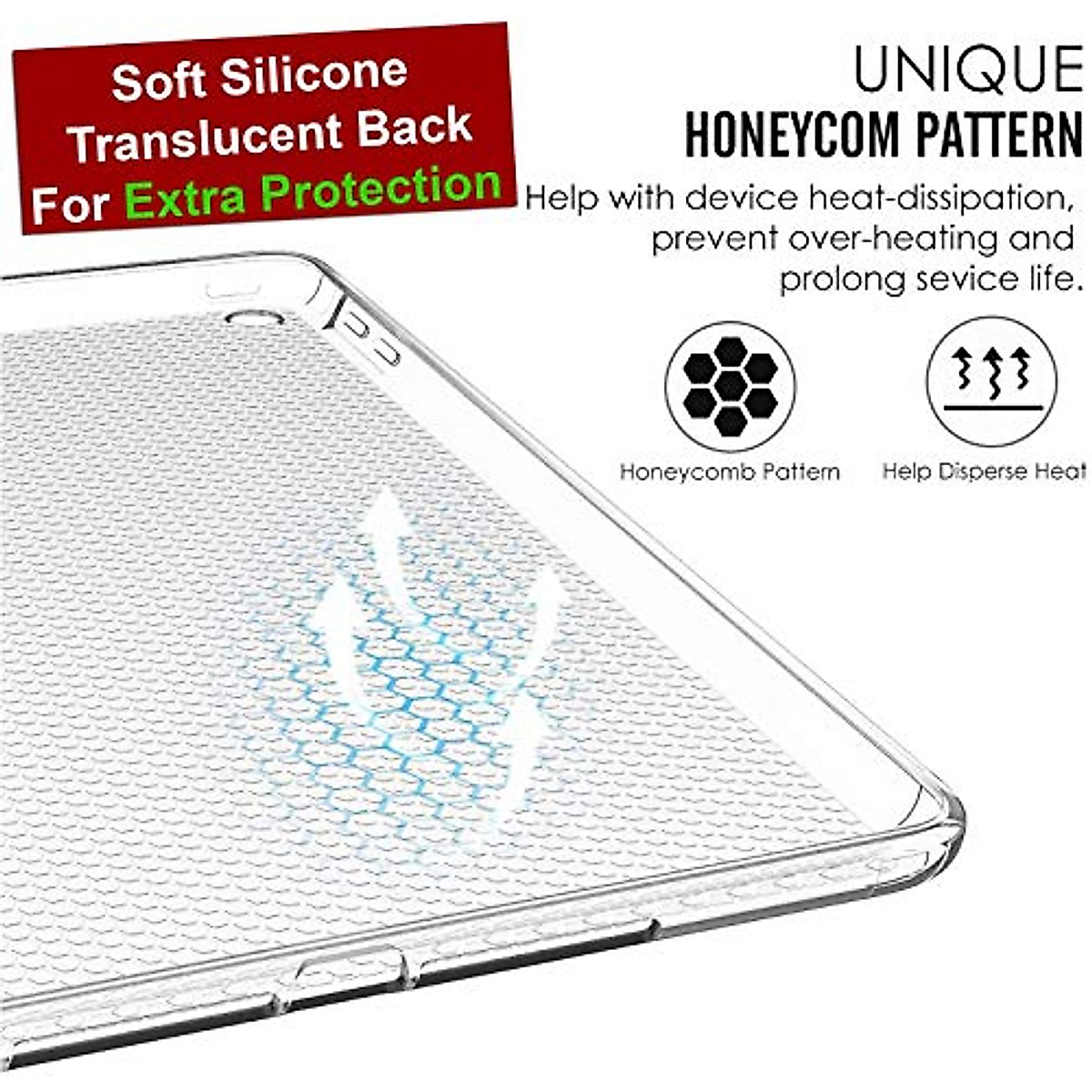 iPad Mini 5 7.9 Inch 2019 [ Mini 5th Gen ] A2133 A2124 A2126 A2125 Smart Trifold Lightweight Soft Silicone Transparent Front & Back Cover - Copper Golden