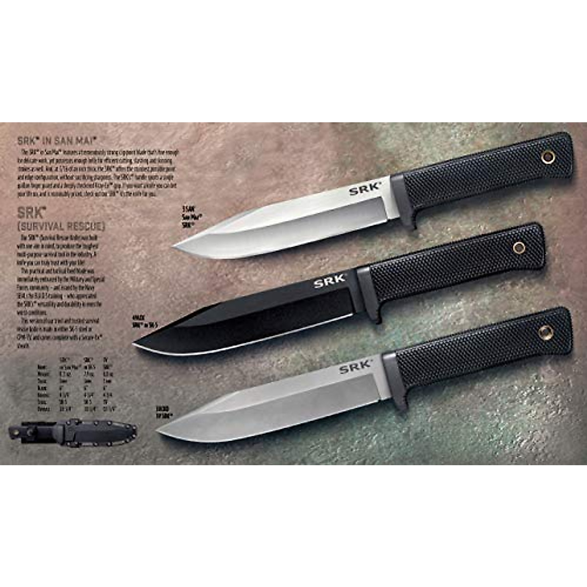 Cold Steel 49LCK Srk SK-5, Boxed, One Size, Black