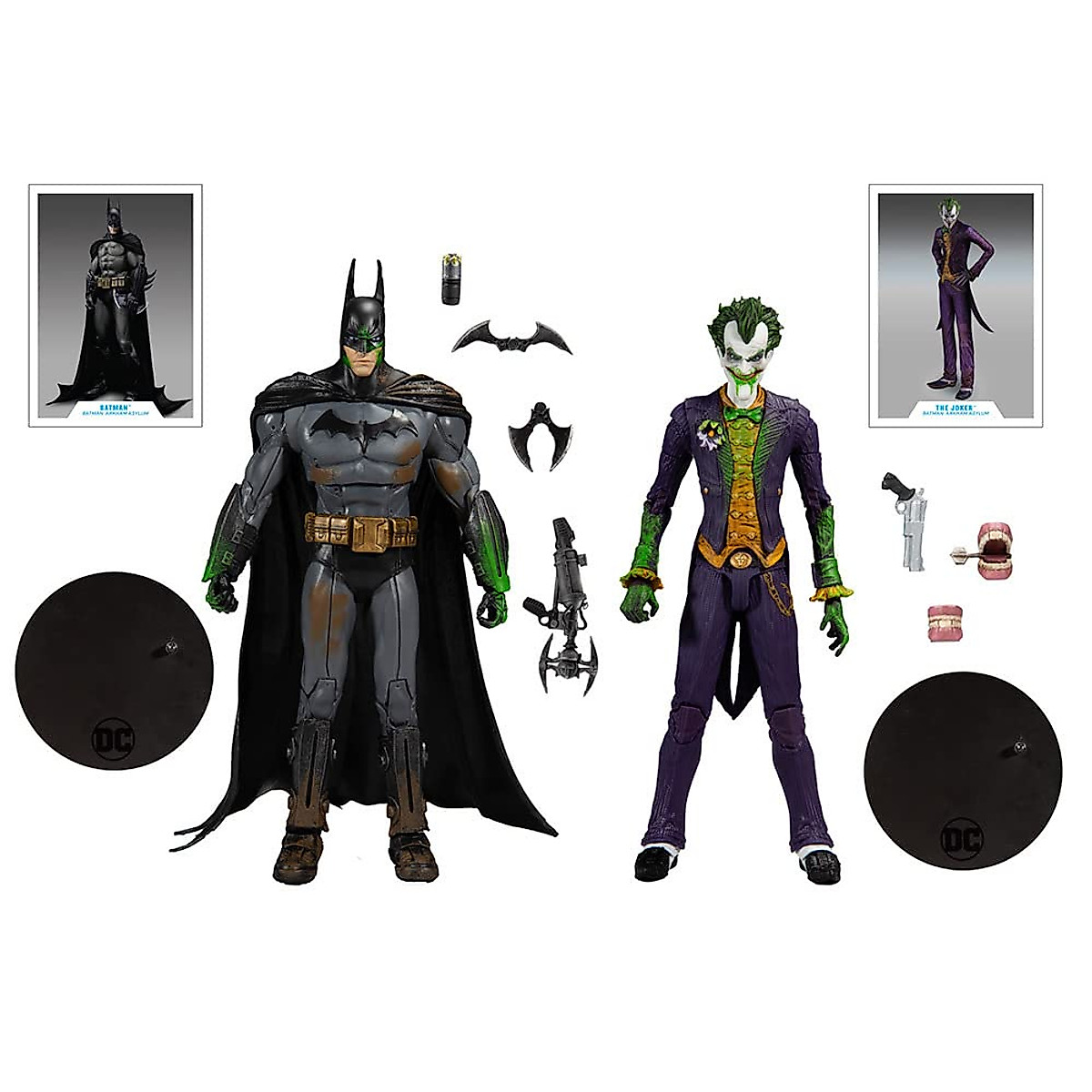 McFarlane DC Comics Batman Vs Arkham Asylum Joker Action Figure Set, 9 Pieces