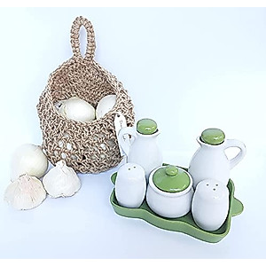 Teardrop Hanging Basket, made with jute twine, Handmade in US. (Small & Medium)