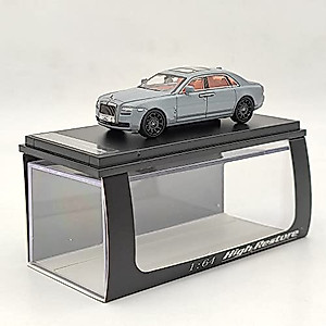 High Restore 1:64 for Rolls-Royce Ghost Extended Wheelbase Diecast Car Model Miniature Vehicle Hobby Collectible Gifts (Grey)