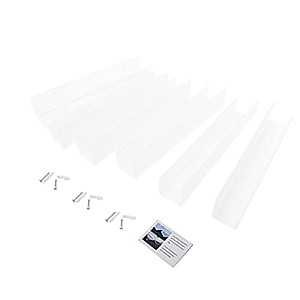 Acrylic Floating Shelves Display Ledge, 6pcs Clear Wall Display Shelf - Invisible Shelf Wall Ledge Bookshelf - Wall Mounted Storage Shelf for Kitchen/Bathroom/Office, Spice Rack