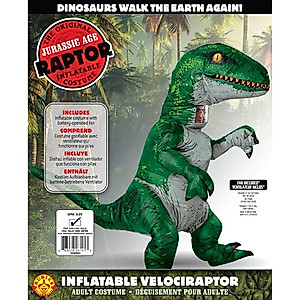 Rubies Inflatable Original Velociraptor Dinosaur Costume For Adults, For Themed Party and Halloween, Standard Size