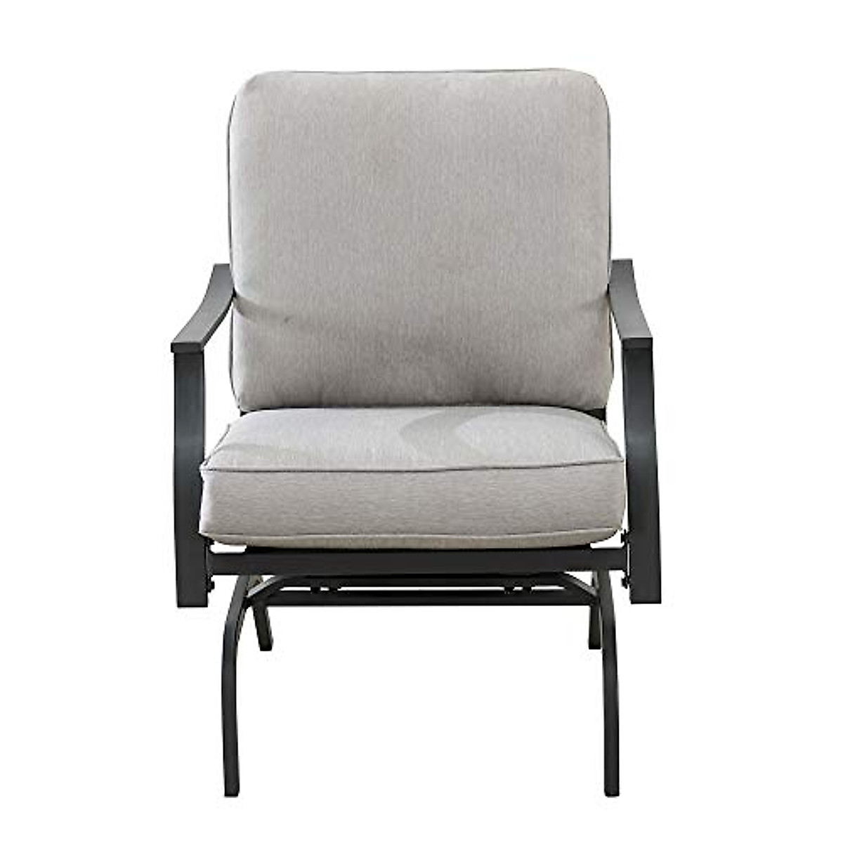 Amazon Brand - Ravenna Home Archer Steel-Framed Outdoor Patio Deep-Seat Chairs, Set of 2, 31"W, Gray