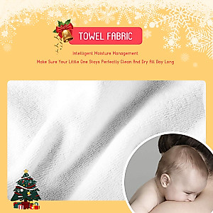 Little Dimsum Baby Bandana Drool Bib for Christmas Baby Bibs Boys & Girls Super Absorbent 100% Organic Cotton Baby Bandana Baby Gift Set for Teething Drooling(Christmas 4-Piece Bib