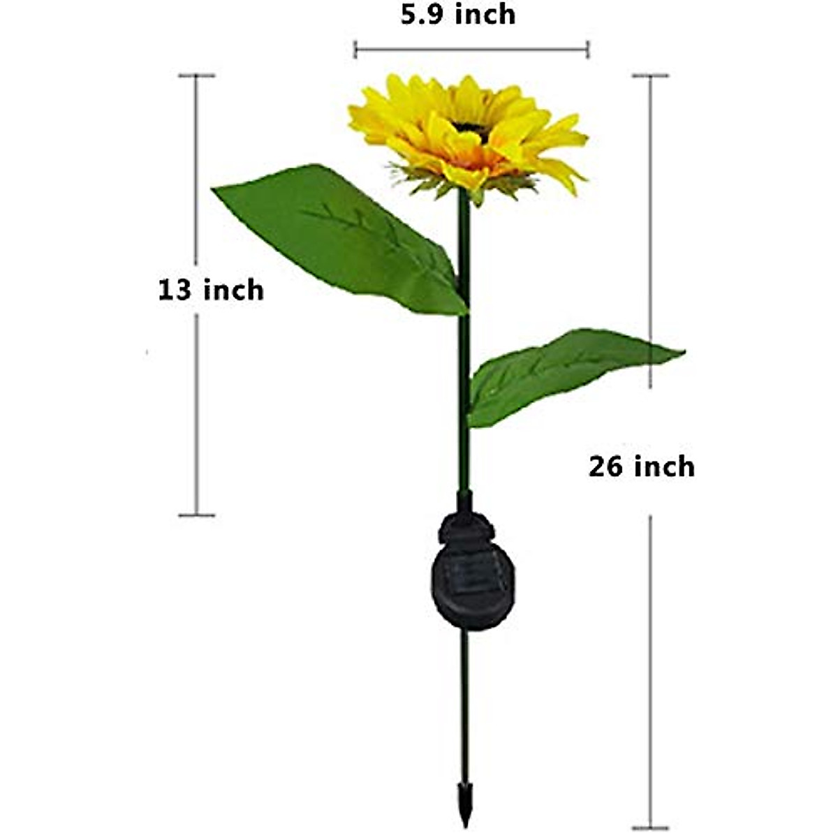 Garden Solar Lights Outdoor Decorative Sunflower Decor Solar Pathway Lights Outdoor LED Solar Garden Lights Waterproof Solar Landscape Lights for Lawn Patio Yard Garde (2)