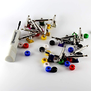 NOAHWOOD Crown LOGO Wheels iii White (ABEC-5 Bearing) + (Gift Prince Trucks) (Gift 34mm Silvery Hanger + Black Baseplate)