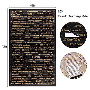 Juome 12 Sheet Quote Stickers for Journaling, Scrapbook Stickers for Scrapbooking Supplies, Words Phrases Stickers for Journaling Supplies Junk Journal Aesthetic Stickers