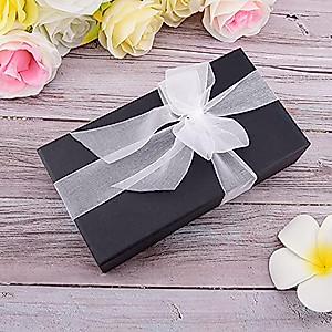 Hapeper 1-1/2 Inch Sheer Organza Ribbon for Gift Wrapping, Party Decoration 50 Yards/ Roll (White)