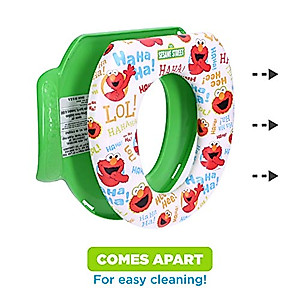 Sesame Street "So Funny Elmo" Soft Potty Seat and Potty Training Seat - Soft Cushion, Baby Potty Training, Safe, Easy to Clean