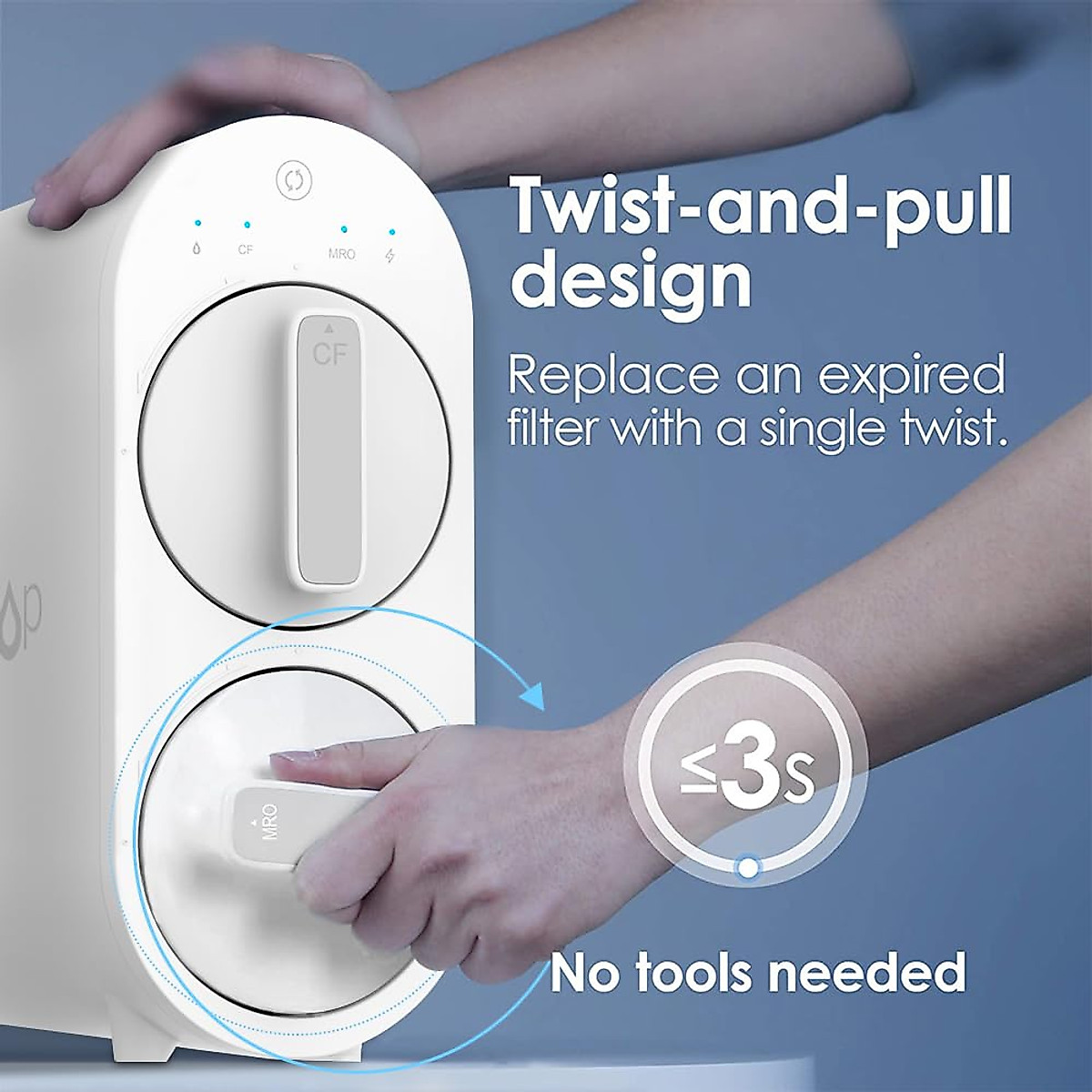 Waterdrop WD-G2MRO Reverse Osmosis Filter, Replacement for WD-G2-B, WD-G2-W, WD-G2MNR-W Reverse Osmosis System, Reduce PFAS, 2-year Lifetime