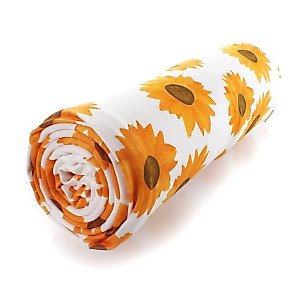 Country Sunflowers DBP Fabric - Double Brushed Polyester 4 Way Stretch - 1 Yard