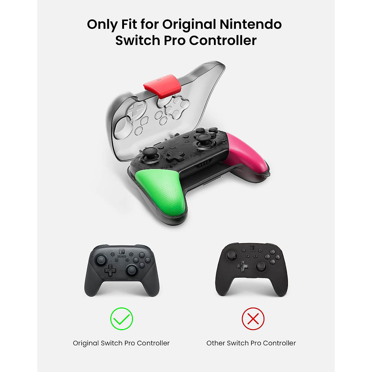 tomtoc Switch Pro Controller Case, Hard Shell Joystick Protector for Nintendo Switch OLED Pro Controller, Shock-proof, Anti-scratch, Water-resistant Switch Remote Accessory Protective Cover
