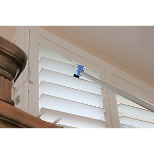 SMART REACHER Extension Pole Hook Attachment-Open/Close Plantation Shutter Louvers-Window Blinds/Shades-Ceiling Fan Pull Cord/Bead Chain-AC Vent-Hang String Lights-Baskets-Feeders-(Pole Not Included)