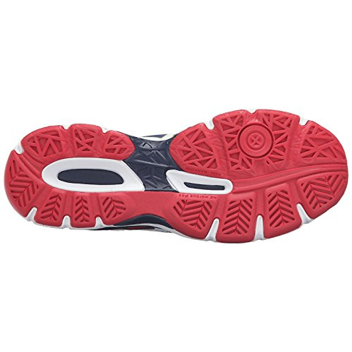 ASICS Women's Gel-Netburner Ballistic Volleyball Shoe, Estate Blue/White/True Red, 13 M US