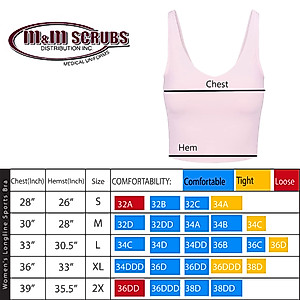 M&M SCRUBS Women’s Yoga Top Longline Wirefree Padded Medium Support Sports Bra (Medium, Black)