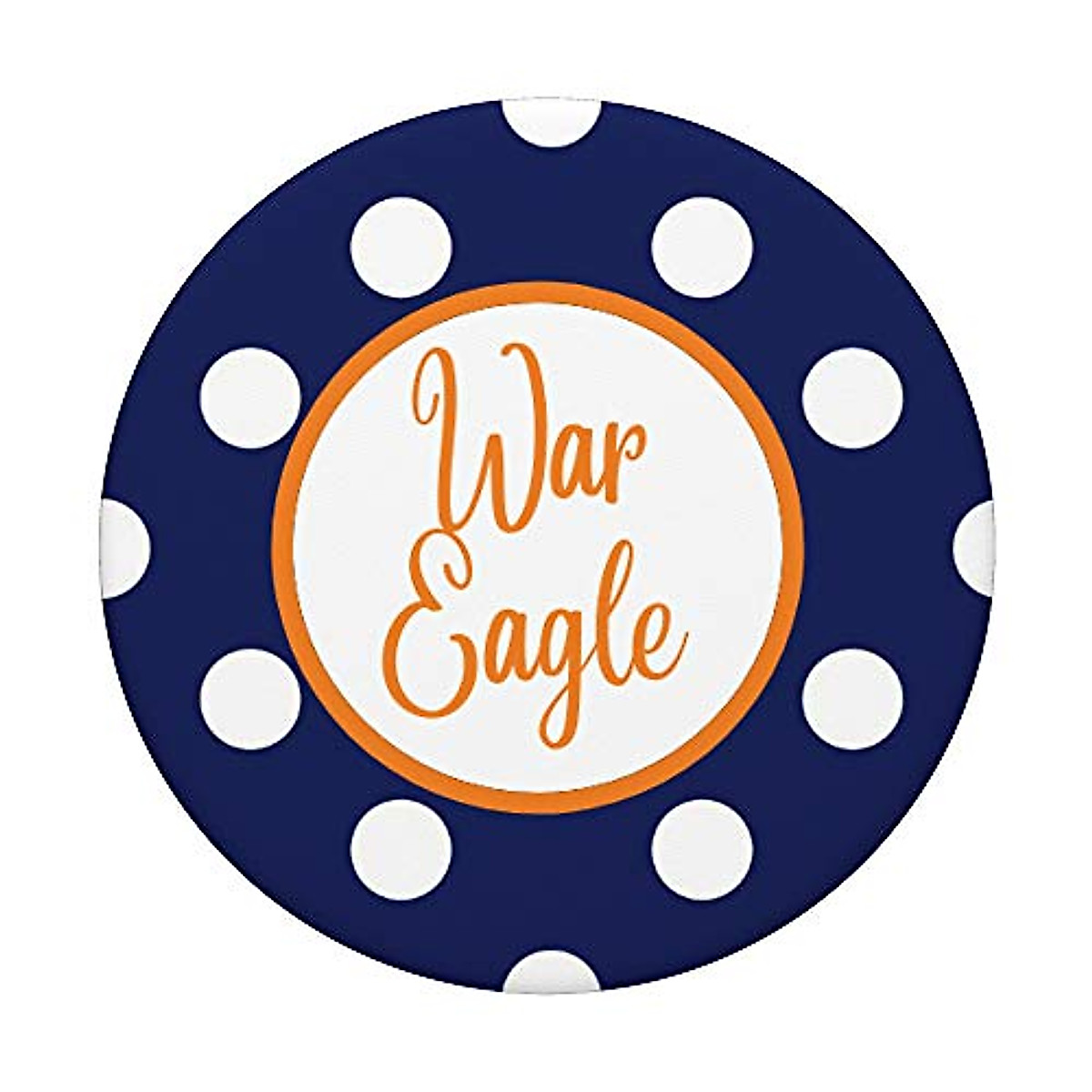 Polka Dot Navy Blue and Orange War Eagle PopSocket PopSockets Swappable PopGrip