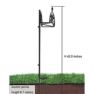 TREEZITEK Garden Hose Holder Hanger Detachable Metal Sturdy Water Hose Storage Stand for Outside Yard Lawn,Black