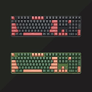 UBOTIE Wired Gaming Mechanical Keyboard, Hot Swappable Office Game Mode Full Size 108keys Colorful DIY Programmable Keyboards with LED Backlits 1.6m USB Cable for PC Mac Xbox