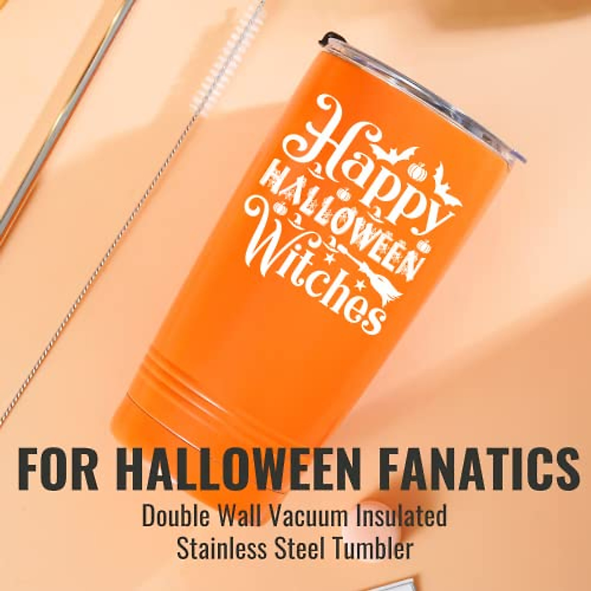 Onebttl Halloween Gifts for Women, Hostess, 20oz Travel Tumbler, Funny Cup for Halloween Lovers, Party's Owner, Party Supplies - Halloween Witches