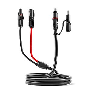 ACCESECO Solar Panel Adapter Solar Panel Connector to DC8mm Adapter Cable for Portable Backup Power Station GZ Jkery Solar Generator 12AWG 3.3ft