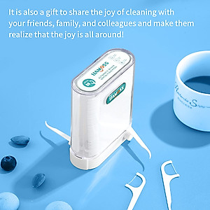 LIAMOSS Dental Floss Dispenser-Adult Unbreakable and Shred-Resistant Flossers-188 Count Professional Toothpicks Sticks-Perfect Dental Tools for Super Clean Teeth