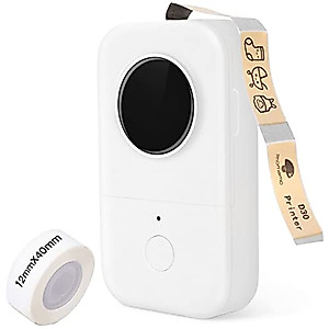 Phomemo Labeler Label Maker,Portable Bluetooth Thermal Label Makers,Compatible for Android & iOS System Gift for Father's Day - Milky White