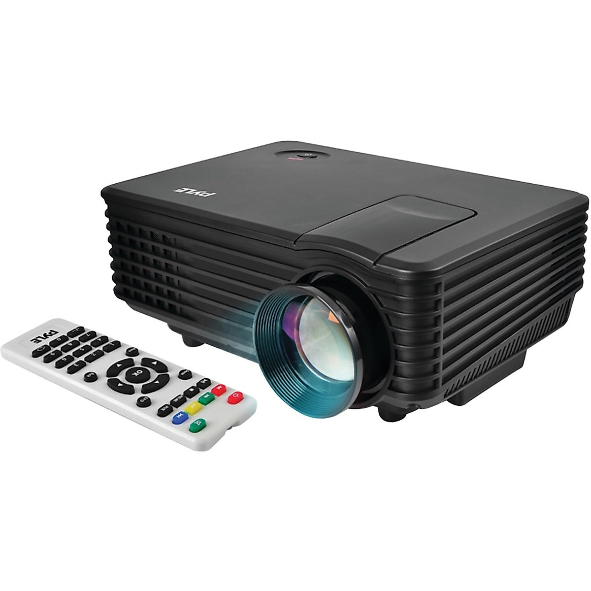 Pyle Portable Video-Projector Full HD with Remote - Home Theater-Projector Tv Digital Movie-Projector - 1080p Support 80" Led-LCD-Display USB/HDMI Mac,Computer and Laptop - Pyle PRJG88, BLACK