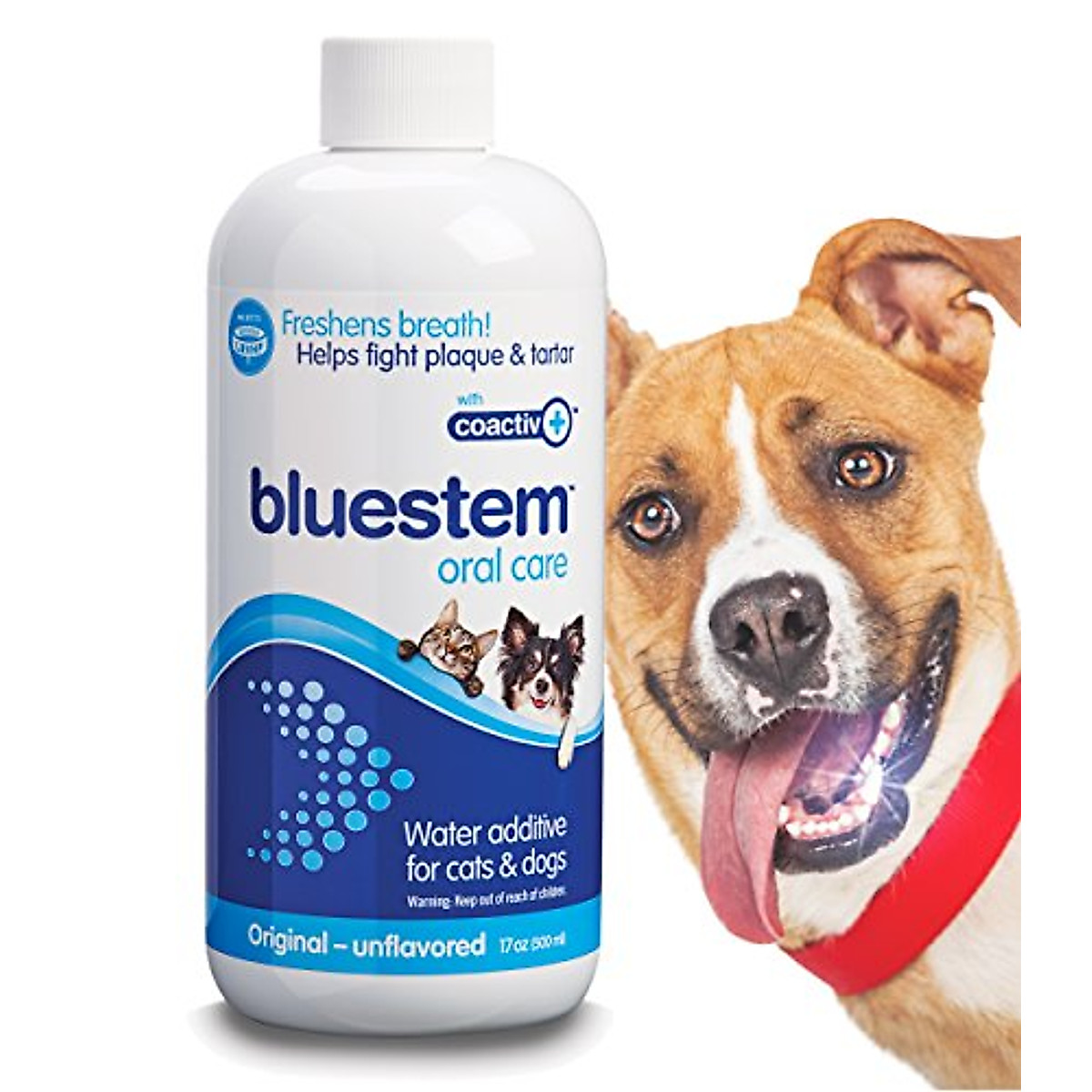 Pet Water Additive Oral Care: for Dogs & Cats Bad Breath, Dental Rinse Freshener Treats Plaque & Teeth Tartar. Dog & Cat Mouth Clean Health Treatment for Pets Drinking Bowl