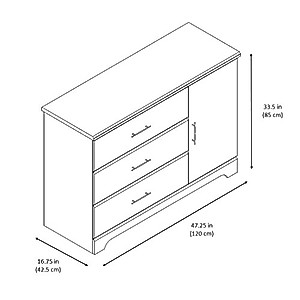 Storkcraft Brookside 3 Drawer Combo Dresser (Espresso) – Baby and Kids Bedroom Organizer, Nursery Chest, Storage Dresser With Drawers, Universal Design