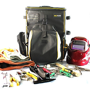 MELOTOUGH Welding Tool Backpack Welder Backpack Extreme Gear Pack with Helmet Catch