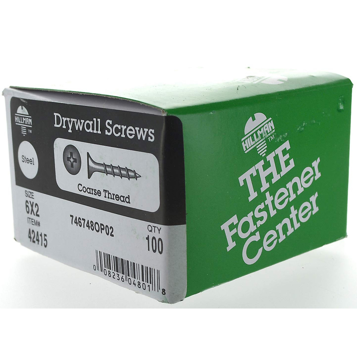 The Hillman Group 42415 6-Inch x 2-Inch Coarse Thread Phillips Drywall Screw, 100-Pack