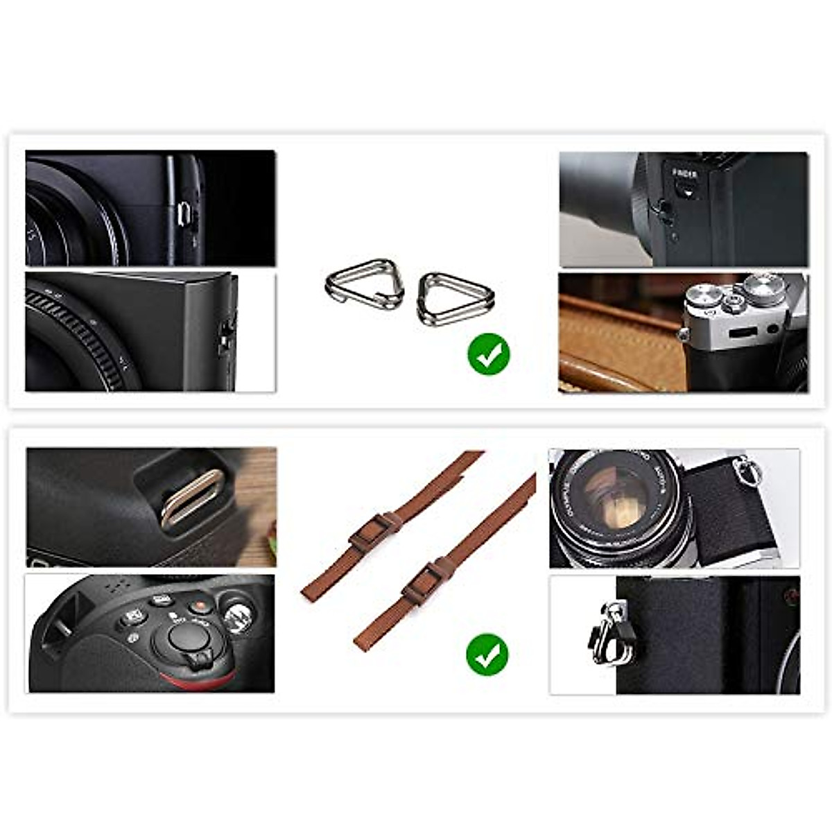 TARION Camera Strap Adjustable DSLR Camera Neck Strap Belt Retro Film Camera Shoulder Strap Vintage Soft Long Rope Universal Cord for Women Men SLR Mirrorless Cameras(Upgraded Version) (Black)