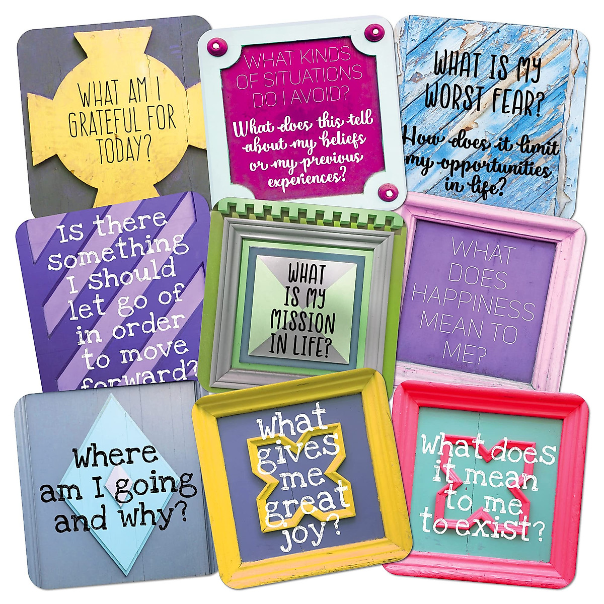 Sunny Present Empowering Questions Cards - 52 Self Care Cards for Mindfulness & Meditation, Writing, or Any Other Process You Choose - The Original Deck