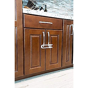 Sliding Cabinet Locks for Child Safety | Baby Proof Your Kitchen, Bathroom, and Storage Doors | Childproof Safety Locks for Knobs and Handles | Easy Install (12 Pack, White)