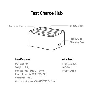 Insta360 ONE X2 Fast Charge Hub