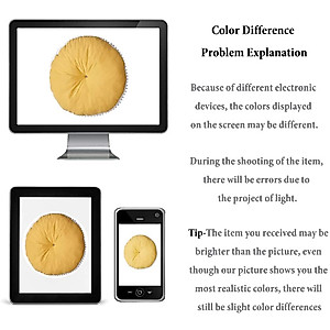 Large Floor Pillow Kids Round Floor Cushion Seating, Big Circle Pillow, Round Floor Pillows Seating for Children, Oversized Pillow Mat for Reading Nook Teepee Playroom Nursery Canopy, Yellow