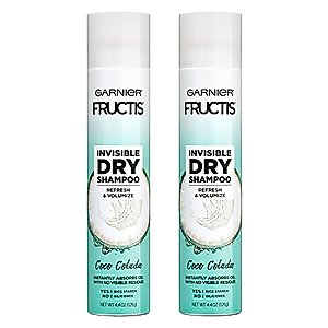 Garnier Fructis Volumizing Invisible Dry Shampoo, Coco Colada, 4.4 Oz,, 2 Count (Packaging May Vary)
