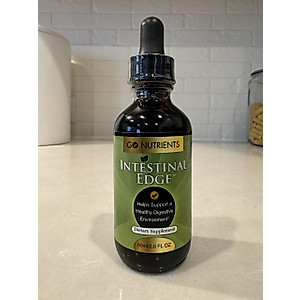 Go Nutrients Intestinal Edge (Non-GMO) Support Intestinal Health: Nourishing Digestive Wellness Vitality and Radiant Skin with Black Walnut Clove and Gentian Root All Ages 2.0 oz. | 24 Servings