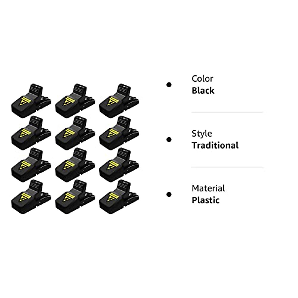 Mouse Trap Mouse Traps Indoor, Mice Traps for House Indoor, Mouse Traps Outdoor Quick Effective and Safe, Reusable Mouse Traps for House 12 Packs…