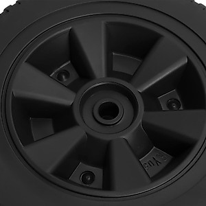 BBQ Future G210-0018-W1 8" Grill Wheels Replacement Parts for Charbroil Gas Grills wheels 463320107 463320707, Thermos 461320508, Grill Master, Kenmore and Other Brands Grills, Black Plastic Wheel