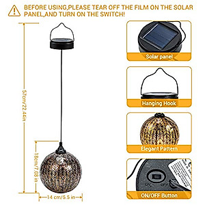 4 Pack Solar Lanterns Outdoor Waterproof Decorations for Patio Garden Decor