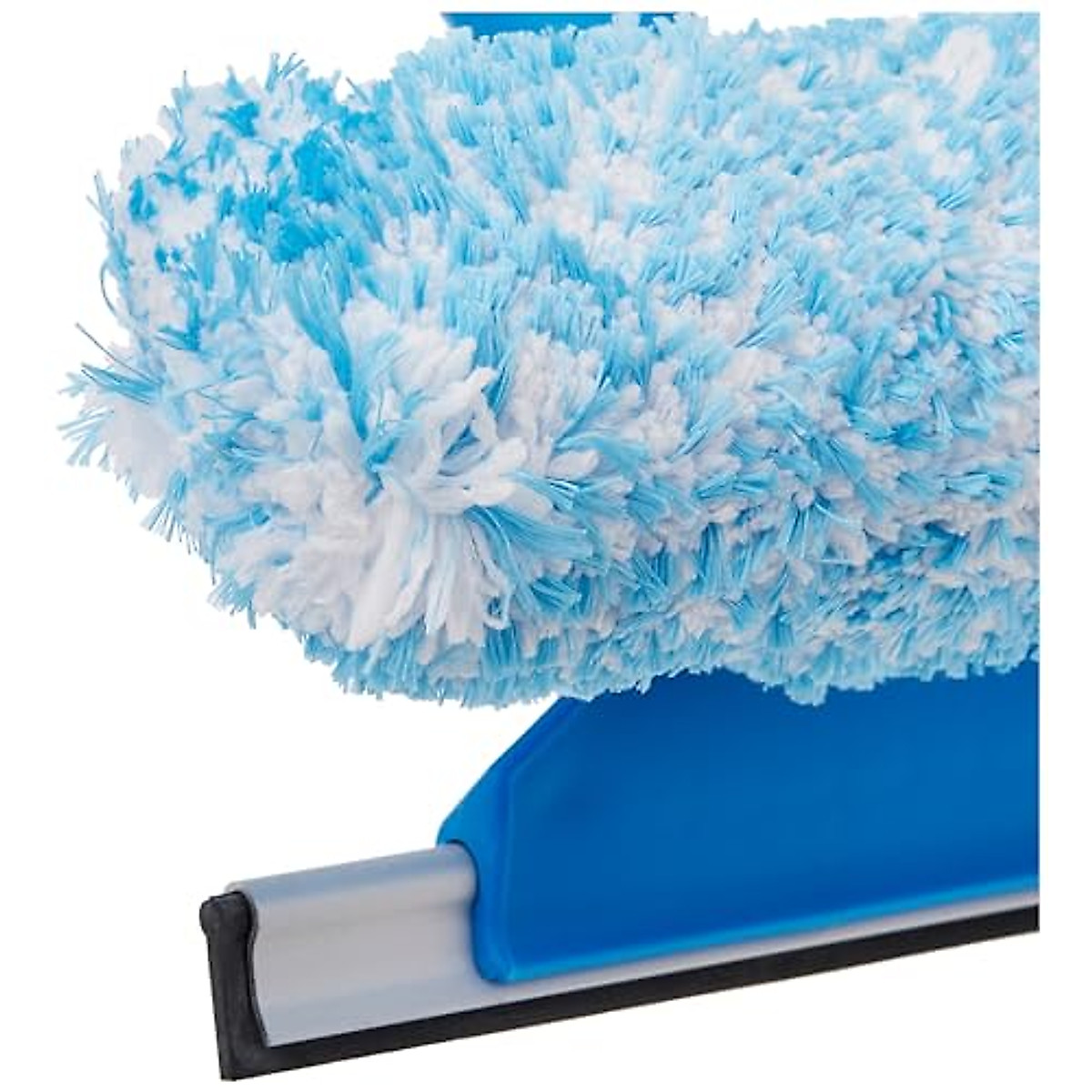Unger Professional 6" Window Cleaning Tool: 2-in-1 Microfiber Scrubber and Squeegee