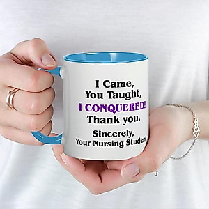 CafePress I CONQUERED! Instructor Mug Ceramic Coffee Mug, Tea Cup 11 oz