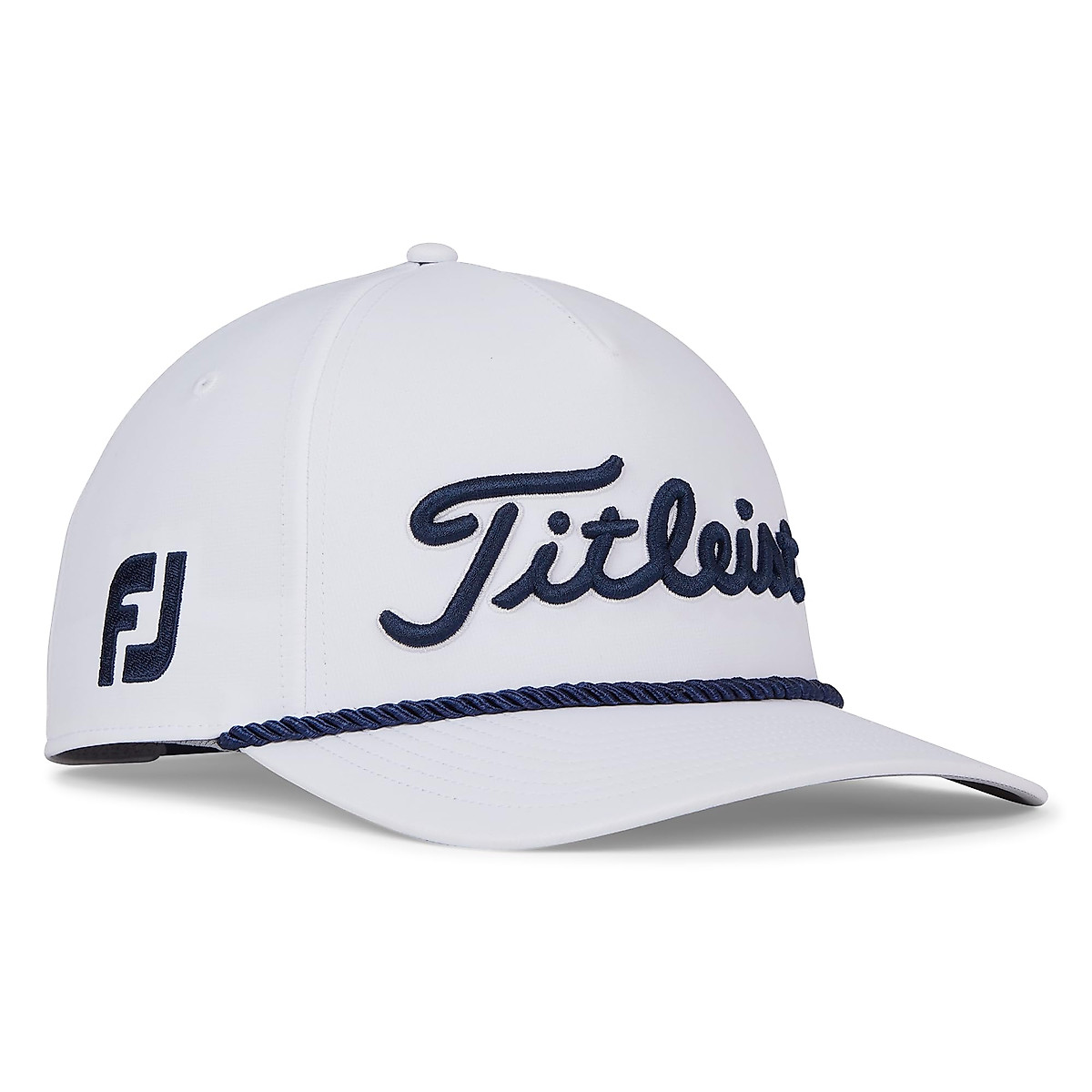 Titleist Men's Standard Tour Rope Golf Hat, White/Navy, One Size
