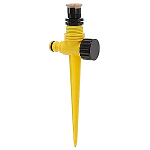 PENO Garden Spray Nozzle, Durable 360 Degree Hydraulic Drive ABS 12in DN15 Even Spray Nozzle Cold Resistant for Cooling Watering