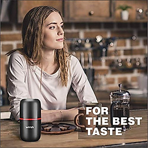 Wirsh Coffee Grinder-Electric Coffee Grinder with Stainless Steel Blades, Coffee and Spice Grinder with Powerful Motor and 4.2oz. Large Capacity for Coffee Beans,Herbs,Spices, Peanuts,Grains and More